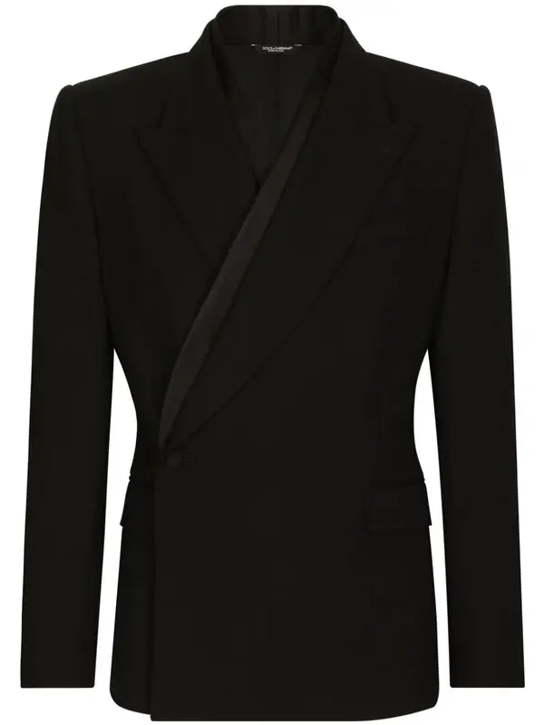 Dolce & Gabbana Wrap-design Blazer - Black