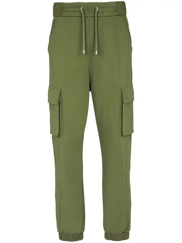 Balmain Logo-print Cargo Track Pants - Green