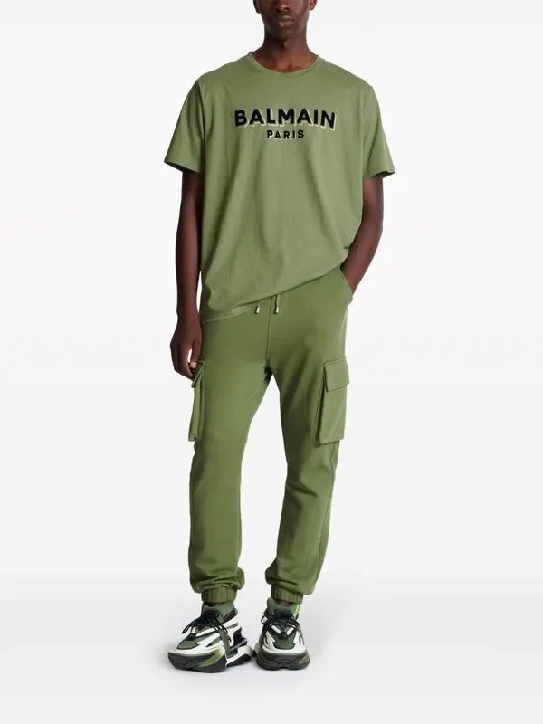 Balmain Logo-print Cargo Track Pants - Green