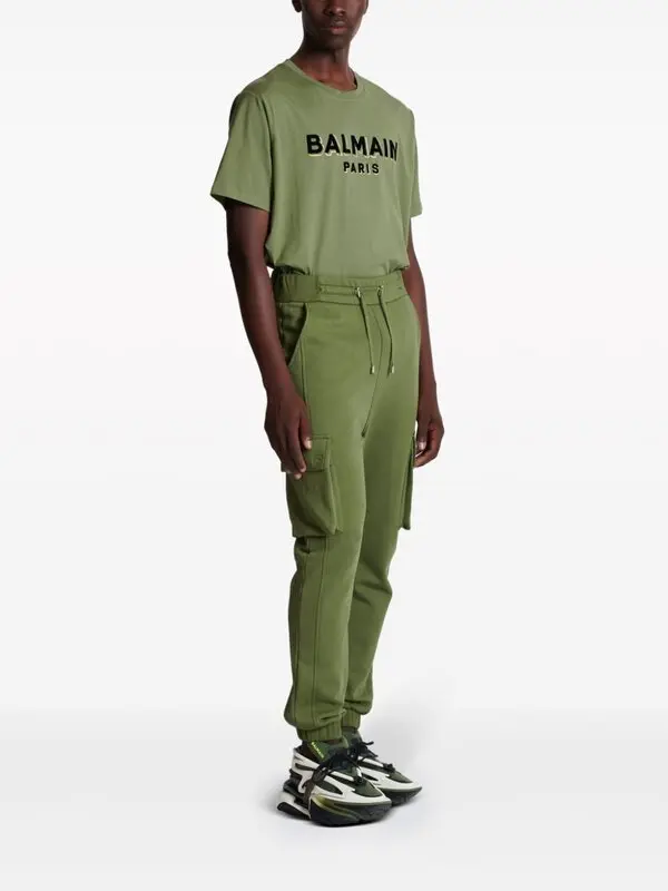 Balmain Logo-print Cargo Track Pants - Green