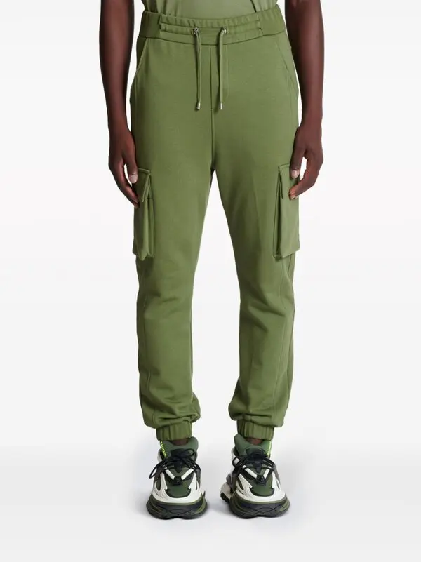 Balmain Logo-print Cargo Track Pants - Green