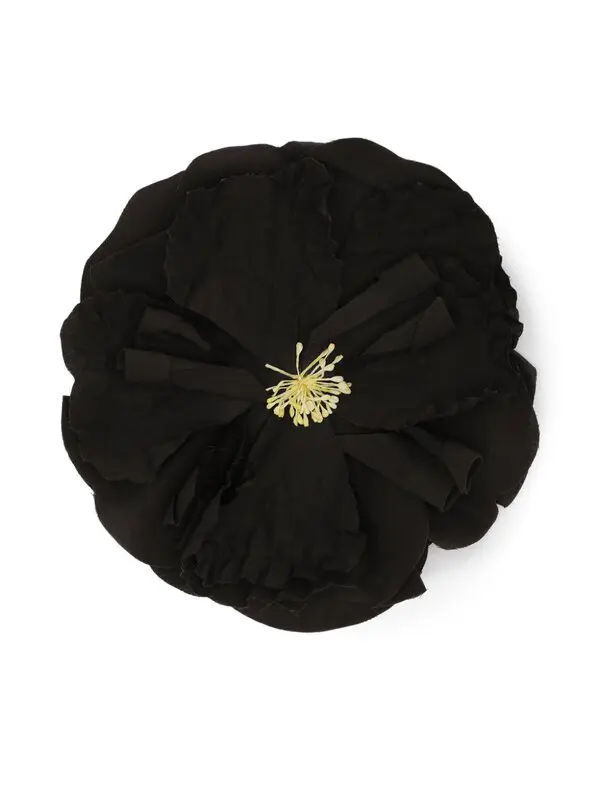Dolce & Gabbana Floral Brooch - Black