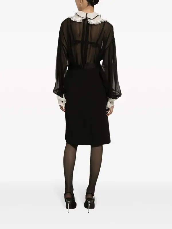 Dolce & Gabbana Bow-detail Skirt - Black