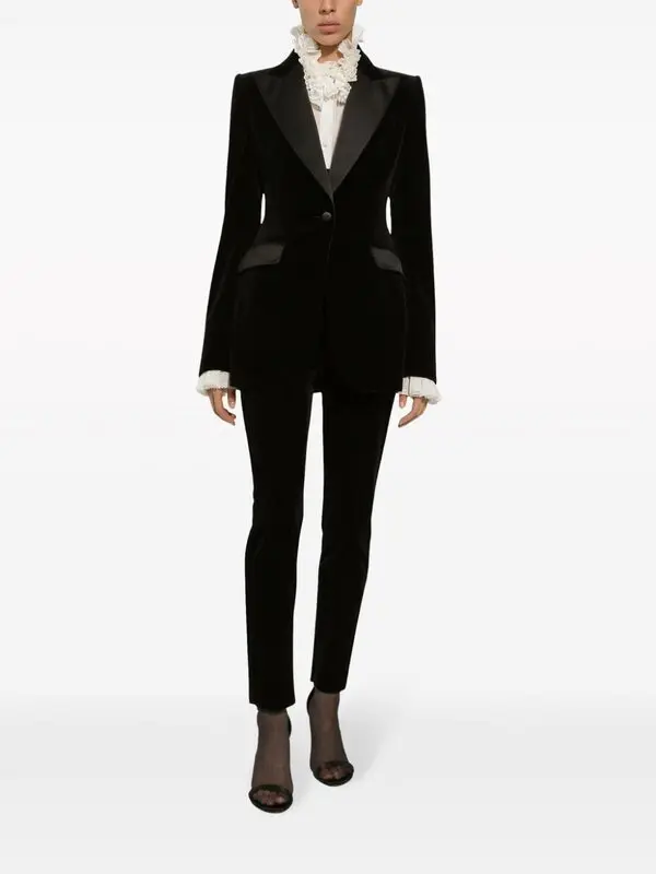 Dolce & Gabbana Single-breasted Velvet Blazer