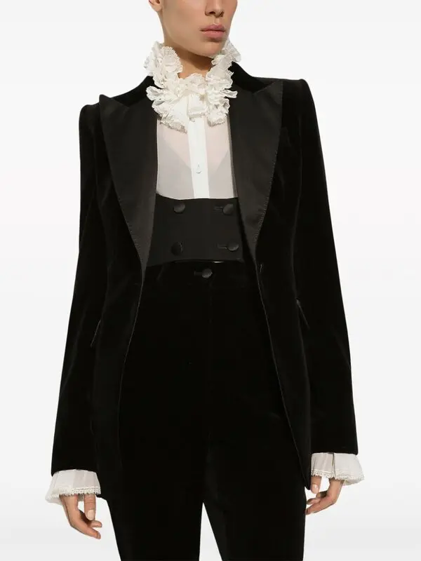 Dolce & Gabbana Single-breasted Velvet Blazer