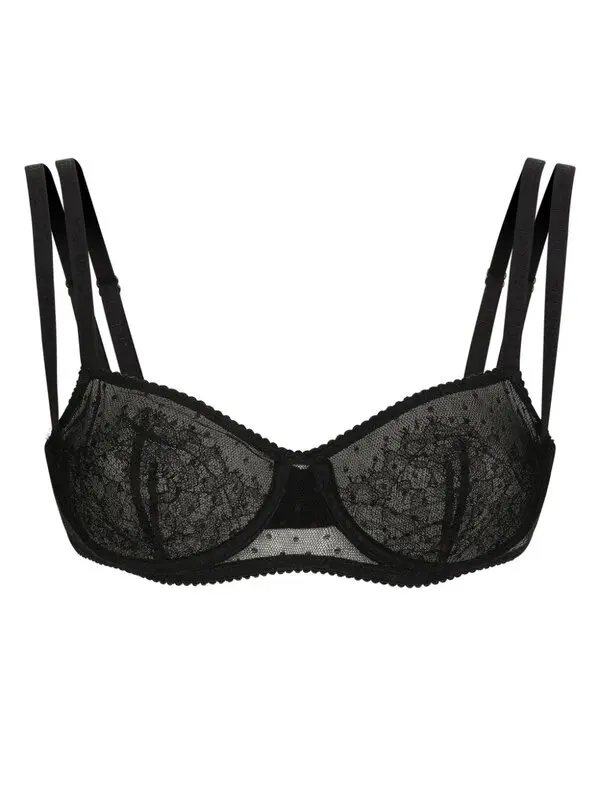 Dolce & Gabbana Point D'esprit Bra - Black