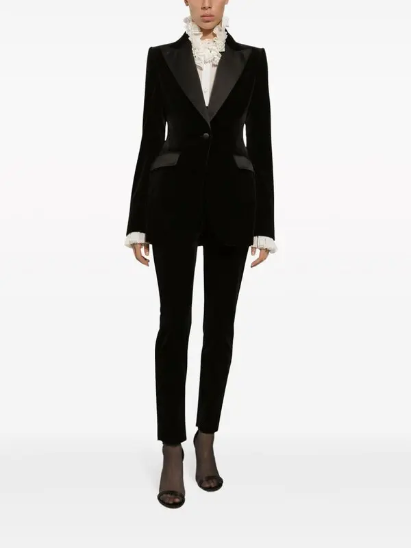 Dolce & Gabbana High-waisted Velvet Trousers