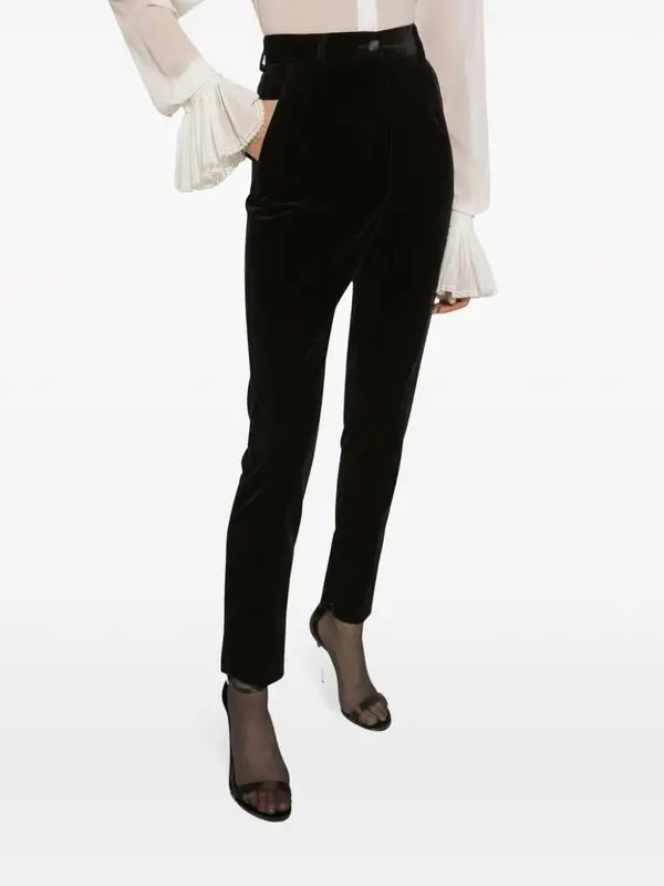 Dolce & Gabbana High-waisted Velvet Trousers
