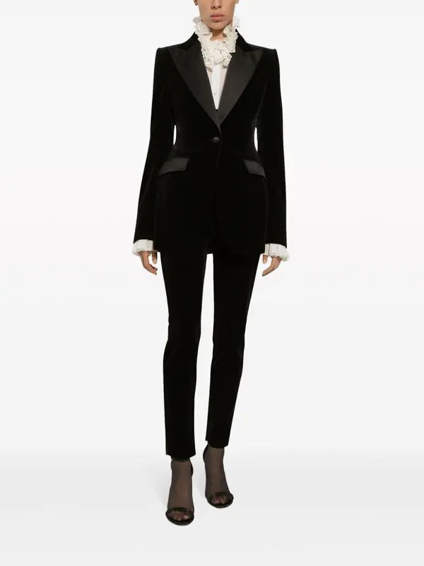 Dolce & Gabbana Ruffled Silk-blend Shirt - White