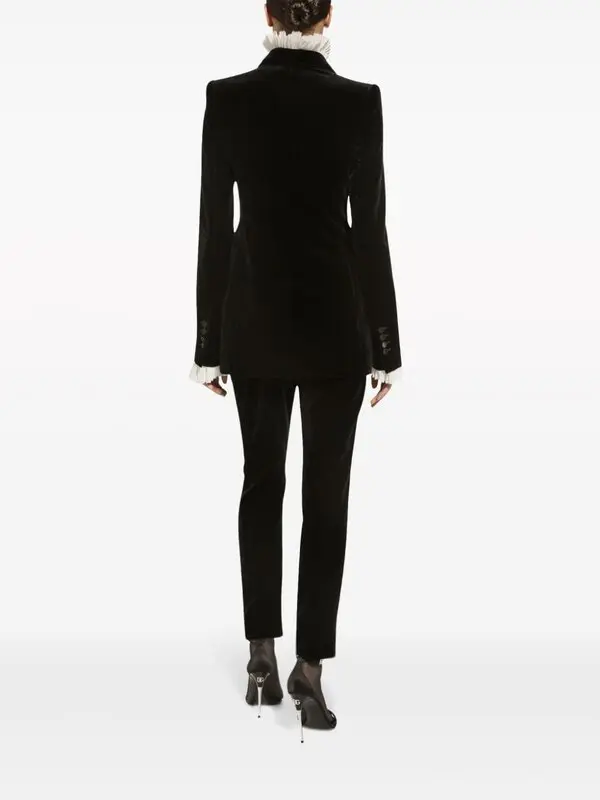 Dolce & Gabbana Ruffled Silk-blend Shirt - White