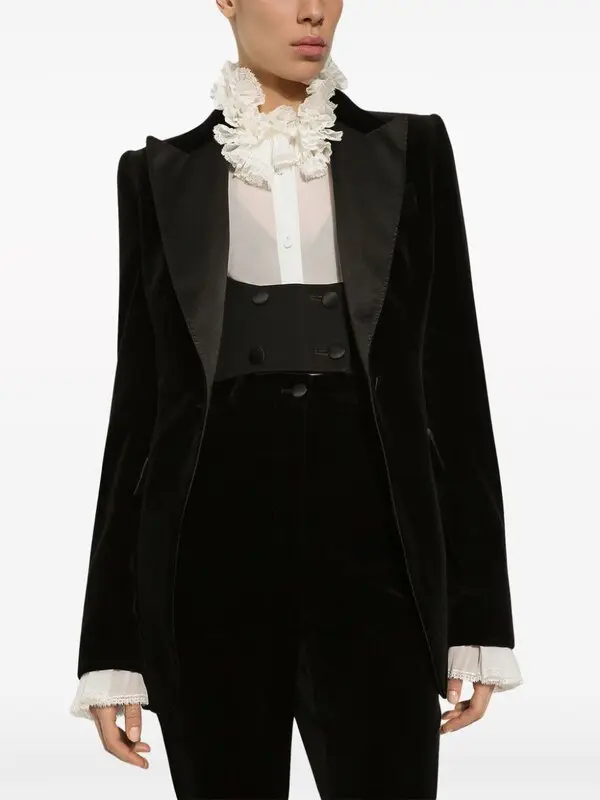 Dolce & Gabbana Ruffled Silk-blend Shirt - White