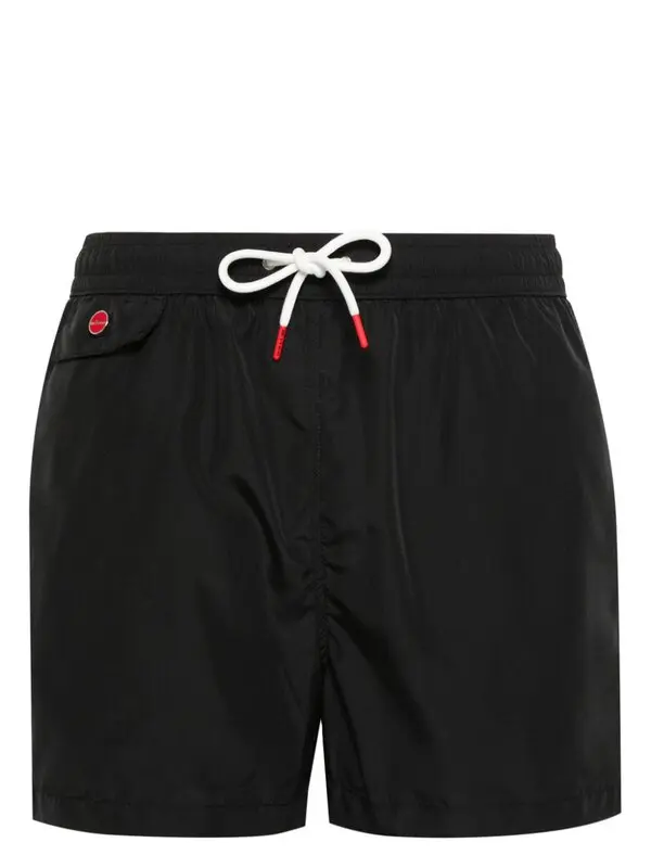 Kiton Logo Embroidered Swim Shorts