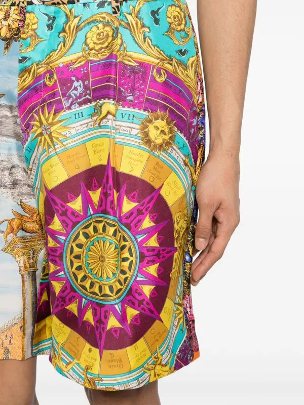 Moschino Graphic-print Silk Shorts