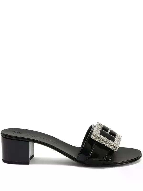 GIUSEPPE ZANOTTI 40mm Miss Buckle Sandals - Black