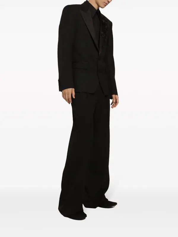 Dolce & Gabbana Floral-appliqué Single-breasted Suit