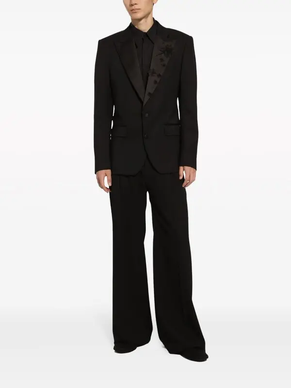 Dolce & Gabbana Floral-appliqué Single-breasted Suit