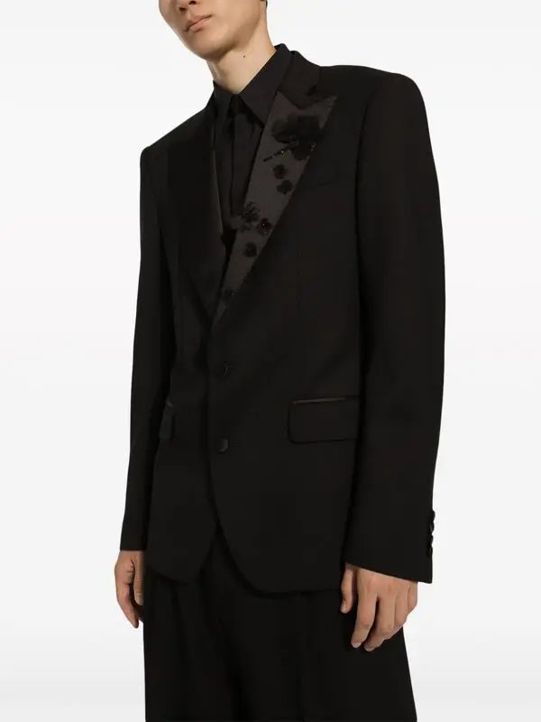 Dolce & Gabbana Floral-appliqué Single-breasted Suit