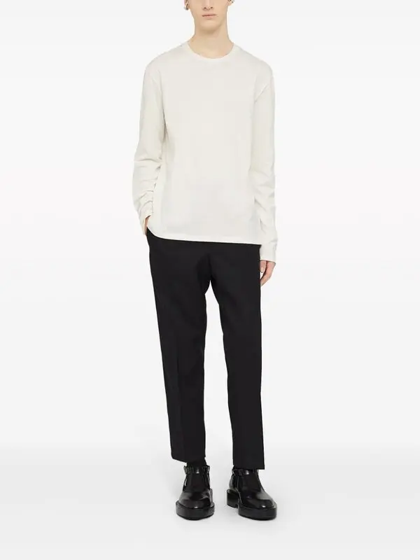 JIL SANDER Logo-print Long-sleeve T-shirt - White