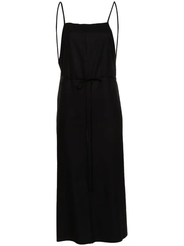 BASERANGE Yumi Apron Silk Midi Dress