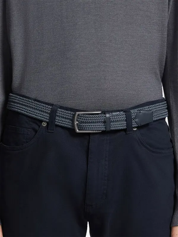 Zegna Braided Belt - Blue