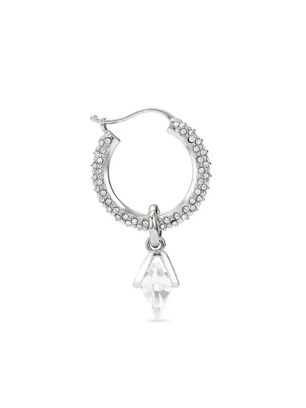 JIMMY CHOO Crystal Heart Hoop Earrings