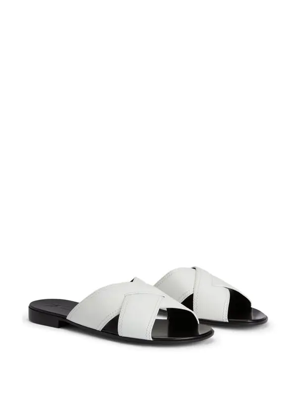 GIUSEPPE ZANOTTI Flavio Crossover-strap Sandals - White