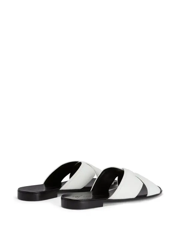 GIUSEPPE ZANOTTI Flavio Crossover-strap Sandals - White