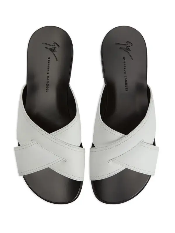GIUSEPPE ZANOTTI Flavio Crossover-strap Sandals - White