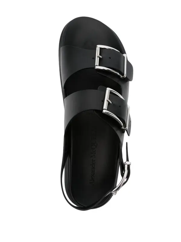 Alexander McQueen Logo-debossed Leather Sandals