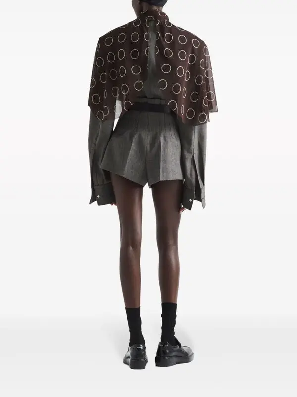 Prada Dot-print Georgette Cape