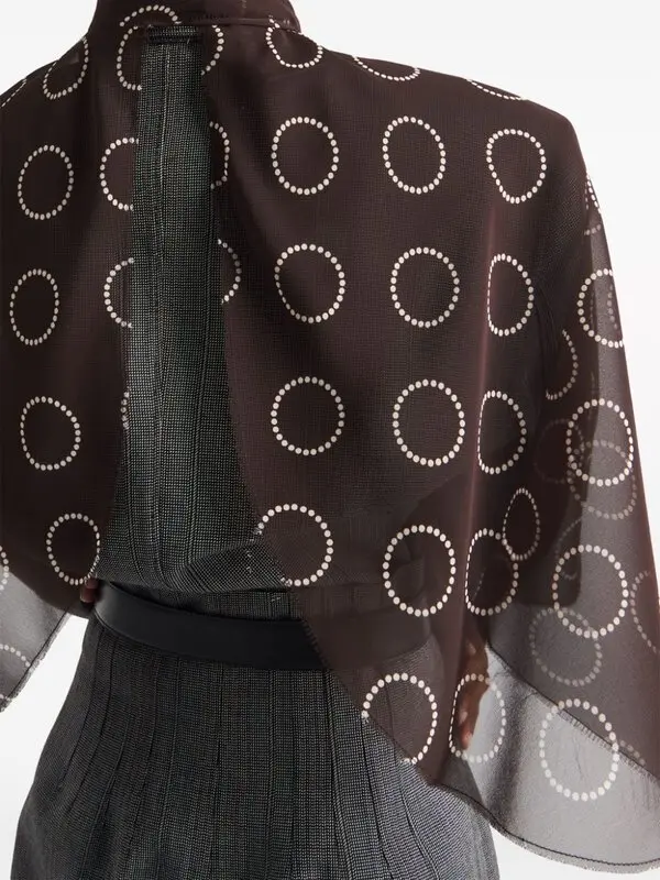 Prada Dot-print Georgette Cape