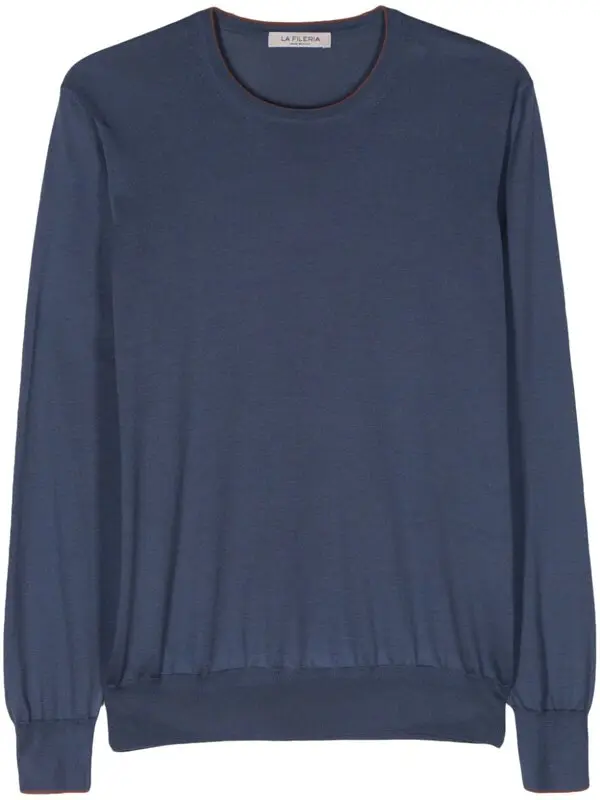 FILERIA Fine-knit Jumper - Blue