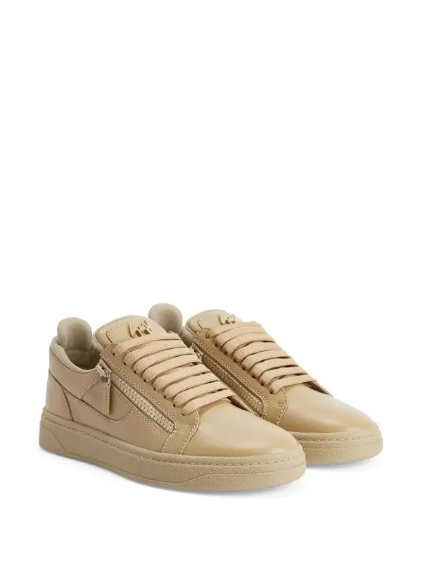 GIUSEPPE ZANOTTI Double-zip Low-top Sneakers - Neutrals