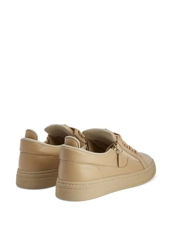 GIUSEPPE ZANOTTI Double-zip Low-top Sneakers - Neutrals