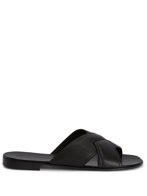GIUSEPPE ZANOTTI Flavio Crossover-strap Sandals - Black