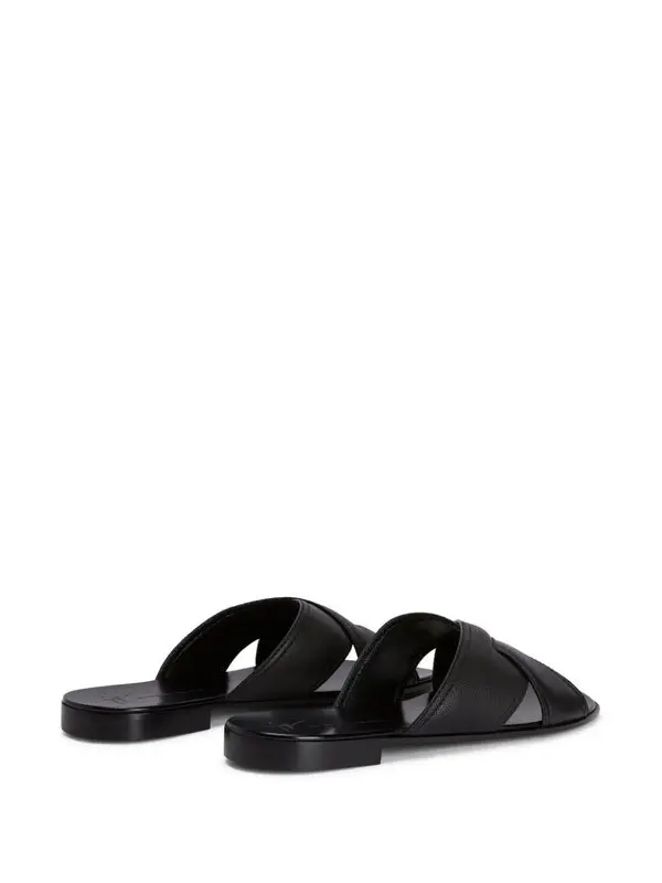 GIUSEPPE ZANOTTI Flavio Crossover-strap Sandals - Black