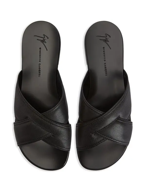 GIUSEPPE ZANOTTI Flavio Crossover-strap Sandals - Black