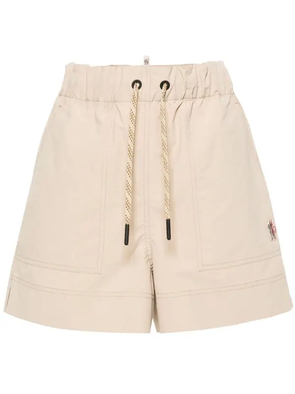 Moncler Mid-rise Straight-leg Shorts - Neutrals