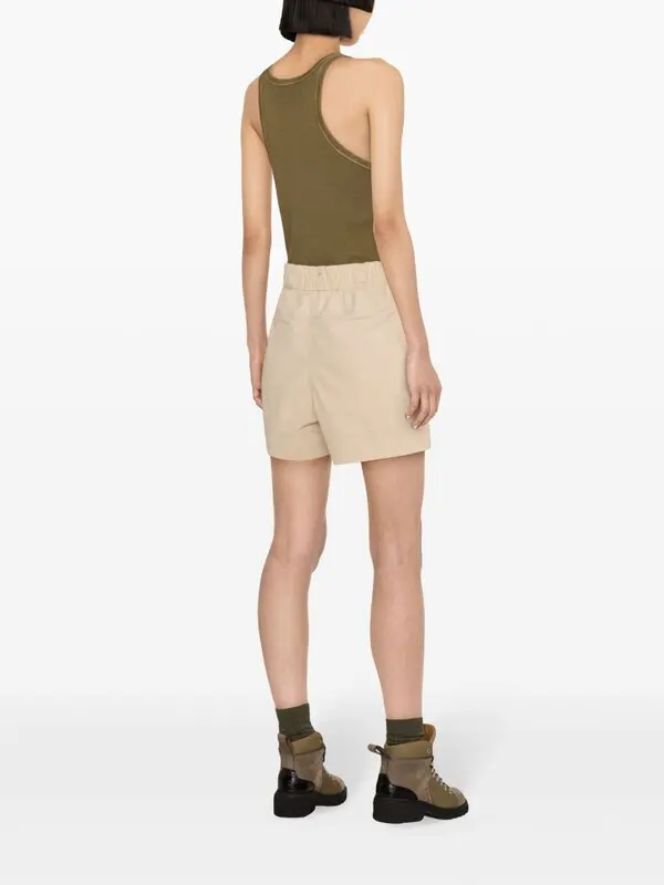 Moncler Mid-rise Straight-leg Shorts - Neutrals