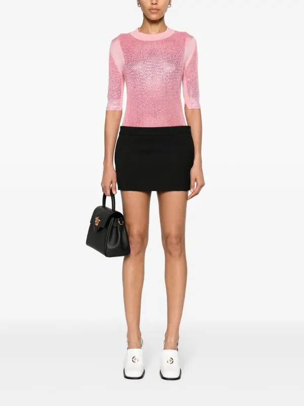 Ermanno Scervino Crystal-embellished Knit Top