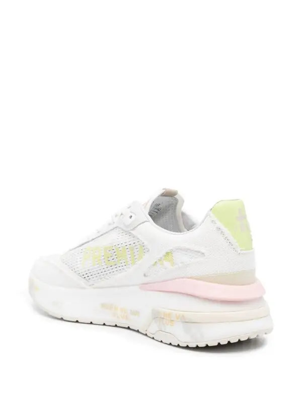 Premiata Moerun Distressed Sneakers - White