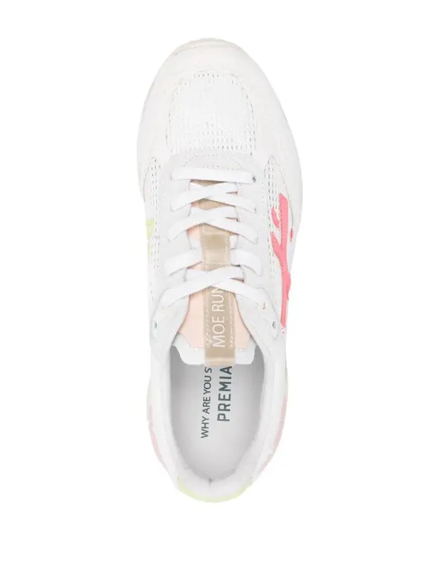 Premiata Moerun Distressed Sneakers - White