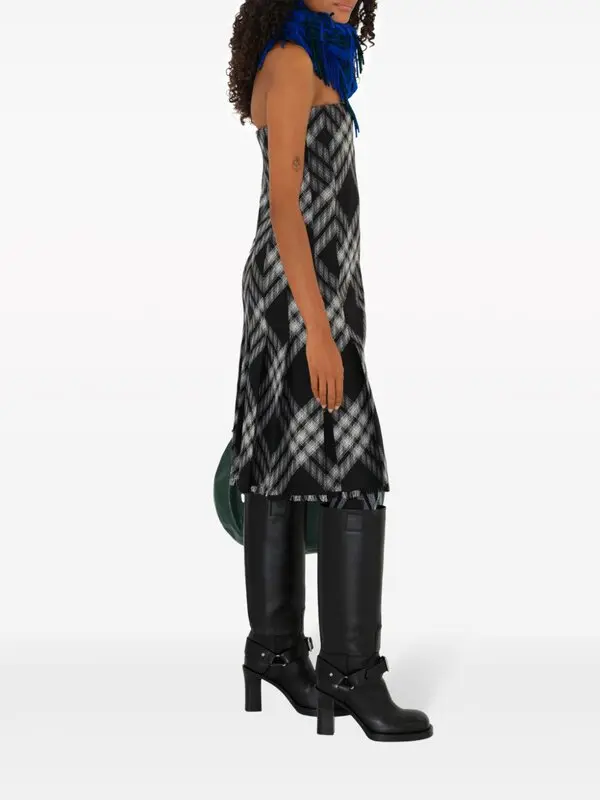 Burberry Checked Wool Minidress