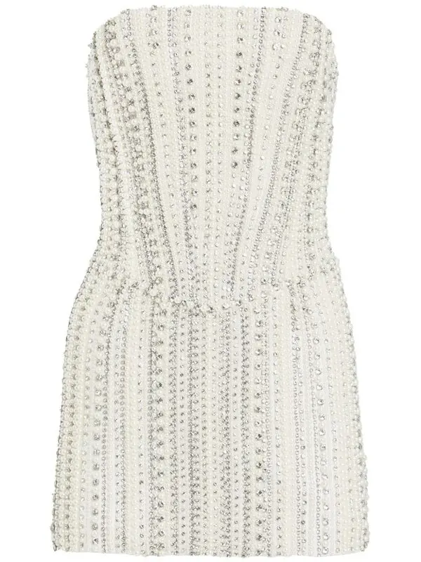 Retrofete Esmeray Embellished Strapless Minidress