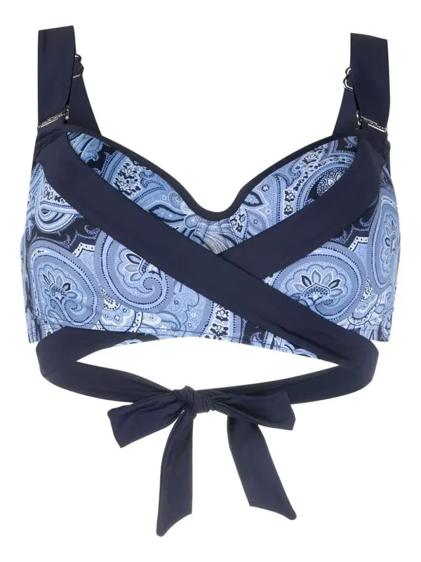 Marlies Dekkers Cache Coeur Paisley-print Bikini Top - Blue