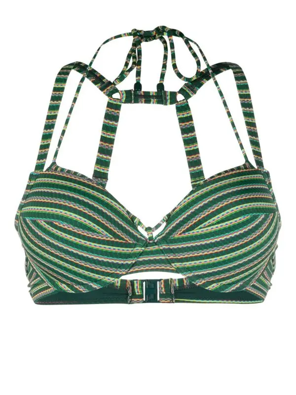 Marlies Dekkers Holi Vintage Striped Bikini Top - Green