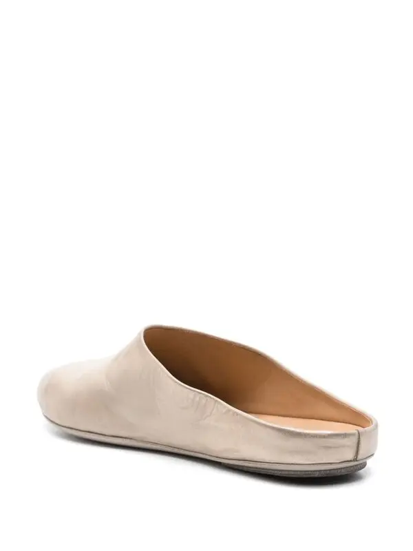 Marsèll Sfoglia Metallic Leather Mules - Neutrals