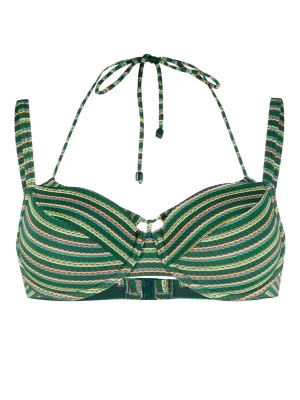 Marlies Dekkers Holi Vintage Striped Bikini Top - Green