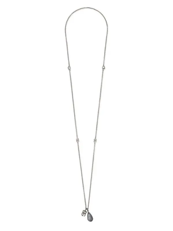 Dolce & Gabbana Logo Pendant Necklace - Silver