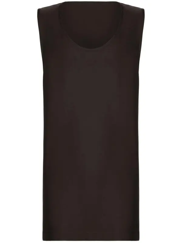Dolce & Gabbana Scoop-neck Silk Tank Top
